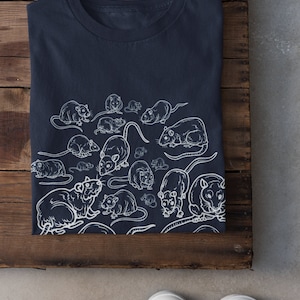 Rat T Shirt, Rat Lover Gift, Goth, Punk, Skull, Occult, Satanic, Mall ...