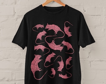 Rat T Shirt Rat Lover Gift Goth Punk Skull Occult - Etsy