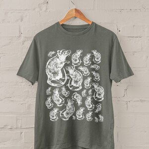 Rat T Shirt, Rat Lover Gift, Goth, Punk, Skull, Occult, Satanic, Mall ...