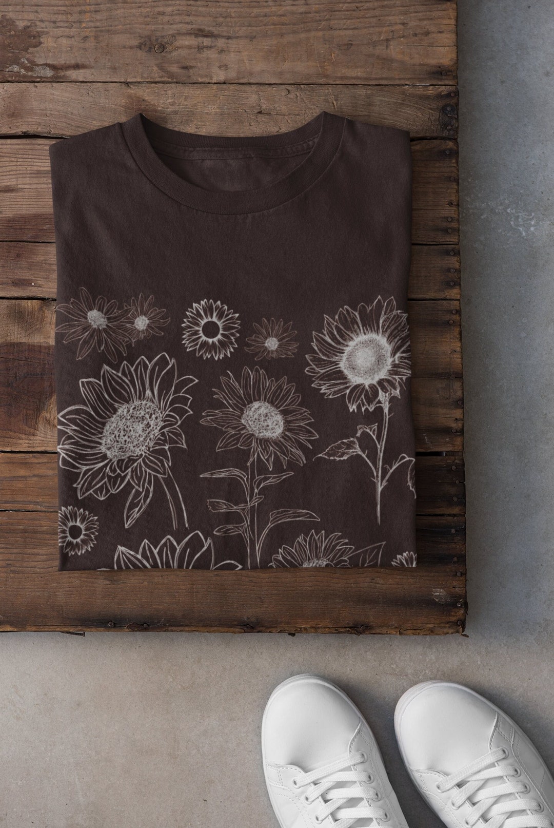 Sunflowers Tshirt, Flower T-shirt, Gift for Her, Womens Trendy Tshirts ...