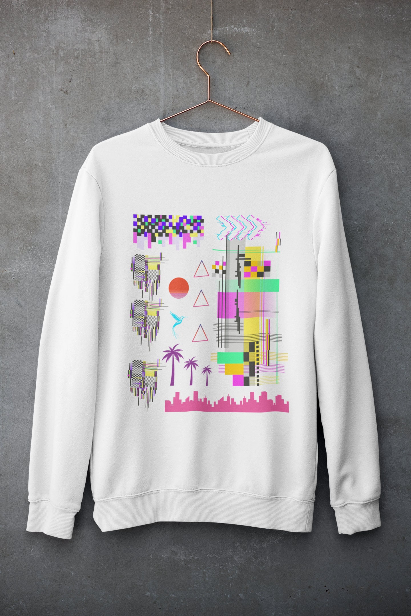Vaporwave Aesthetic Sweater, Vaporwave Clothes, Cyberpunk Clothing ...