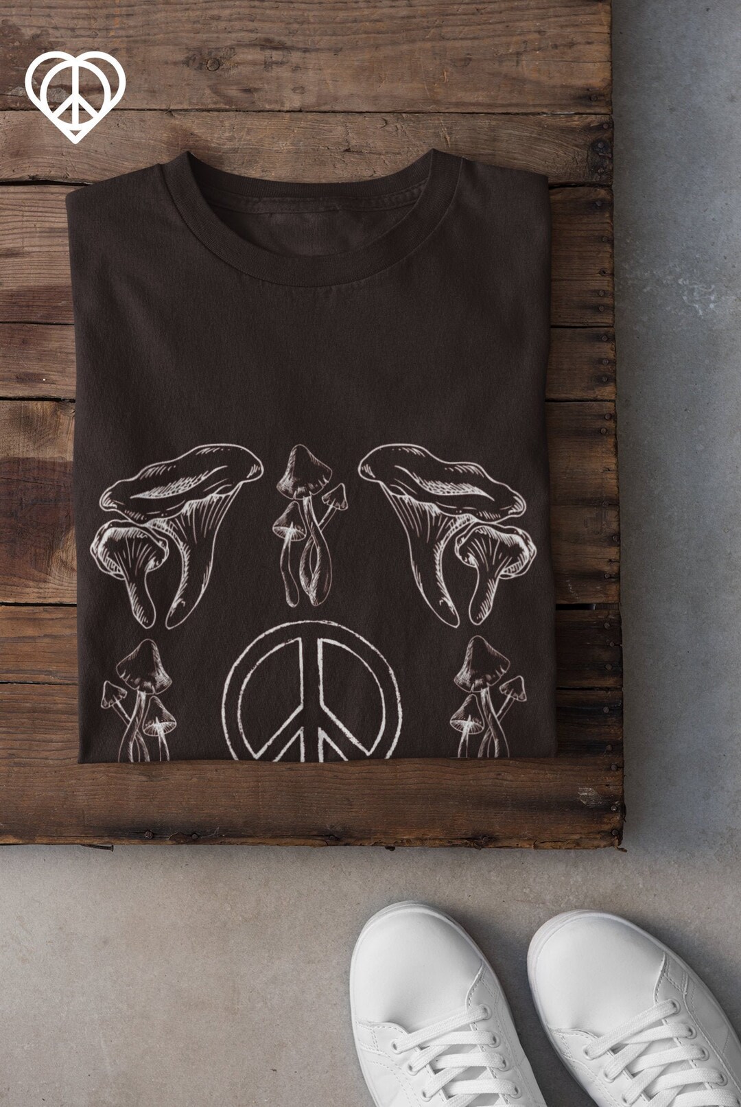 Mushroom Peace Sign Shirt, Camisa Grunge, Alt Clothing, Grunge ...