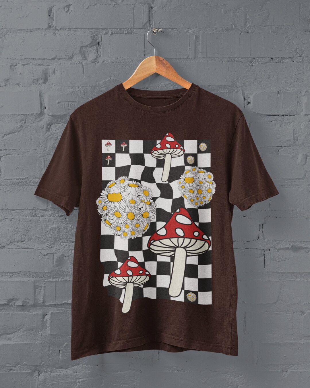 Grunge Mushroom Shirt,y2k Grunge Clothing, Weird Daisy Unisex T Shirt ...