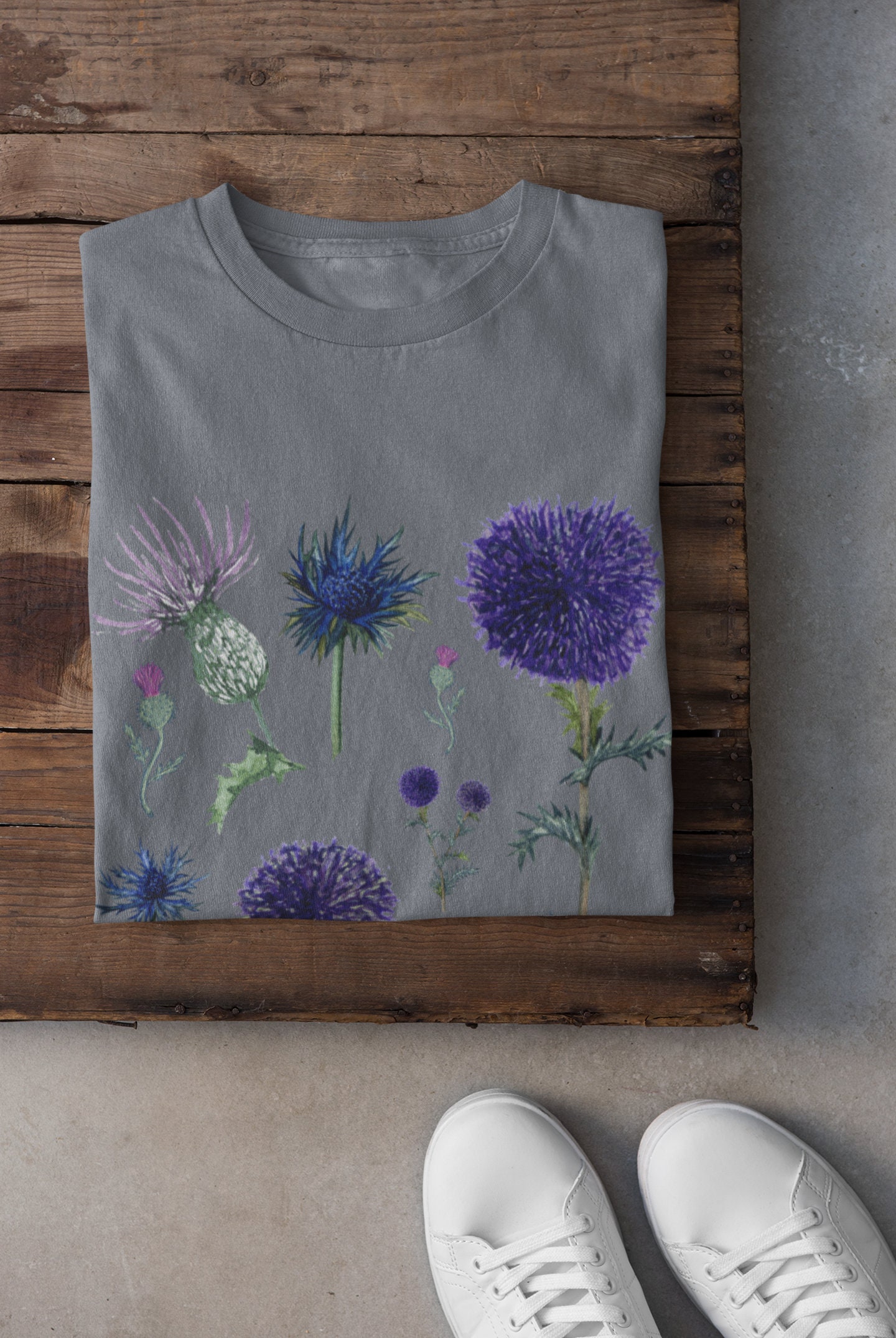Thistles Botanical Shirt, Wildflower Shirt, Garden Shirt, Wildflower ...