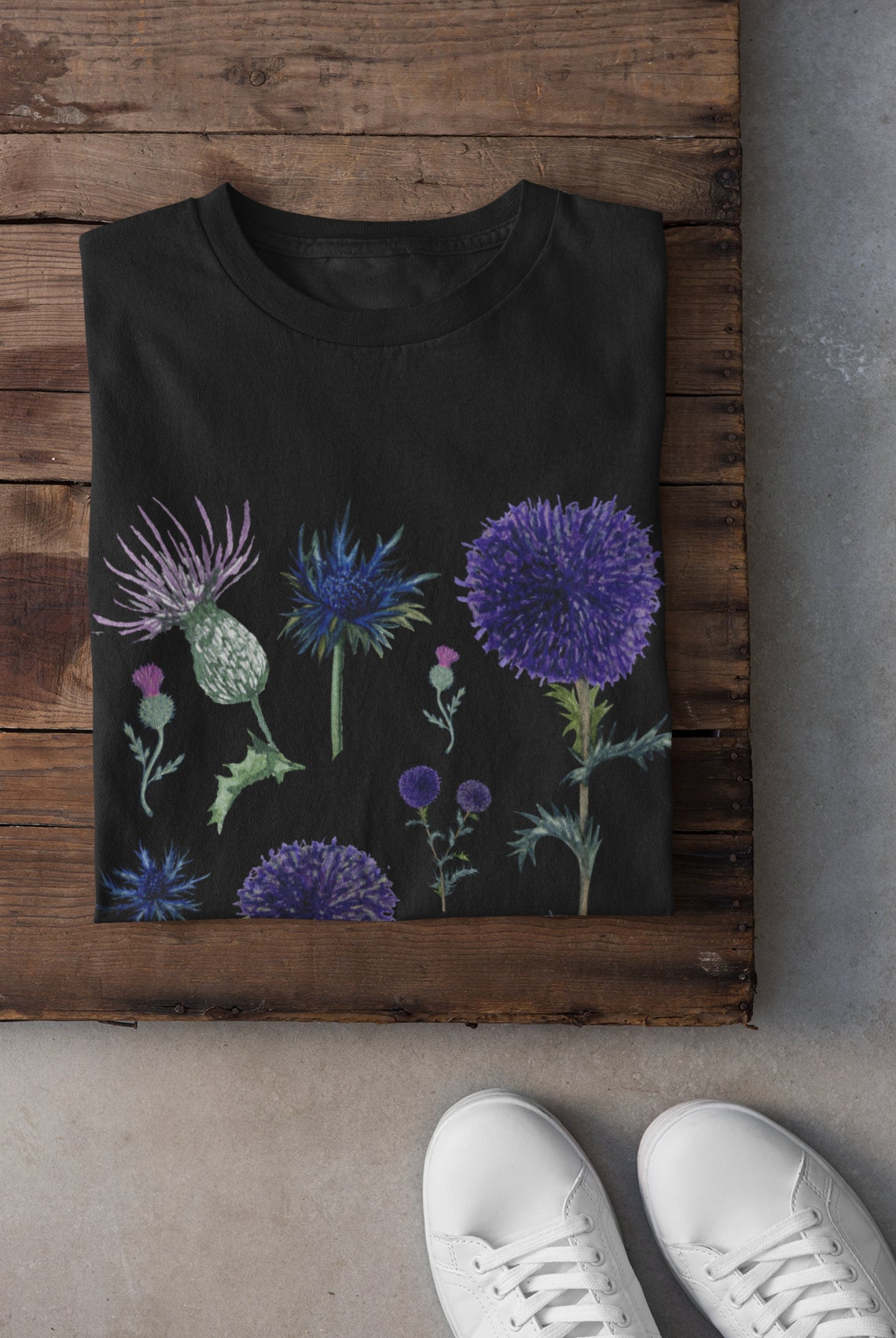 Thistles Botanical Shirt, Wildflower Shirt, Garden Shirt, Wildflower ...