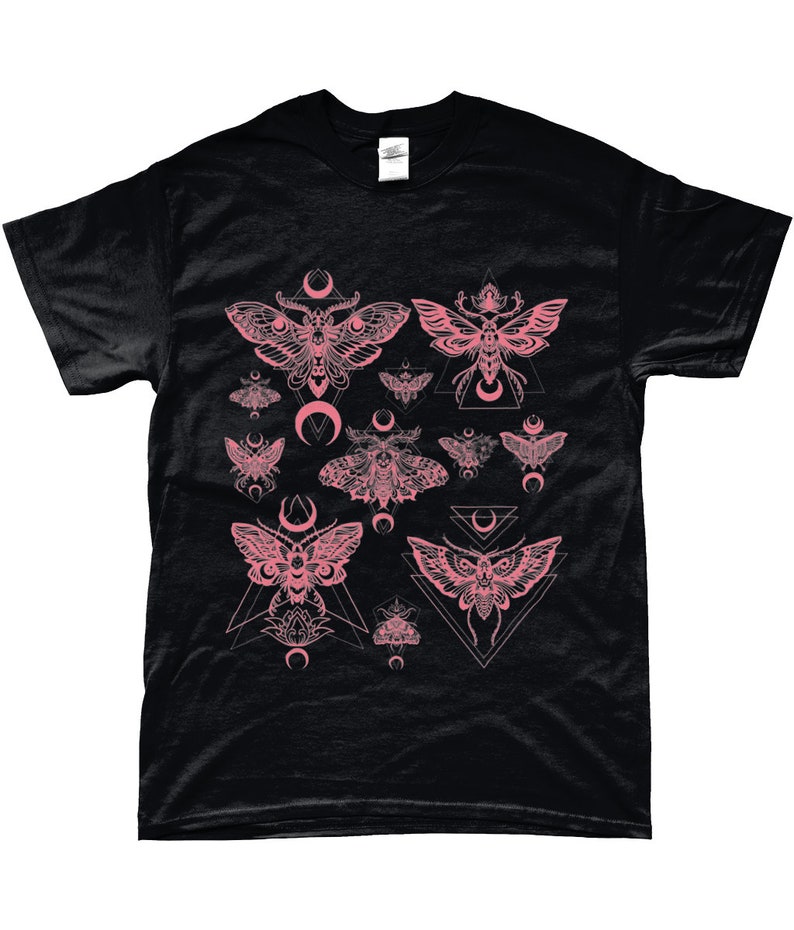 Moth Shirt,moons Shirt,alt Clothing,dark Academia Shirt,mystical Shirt ...