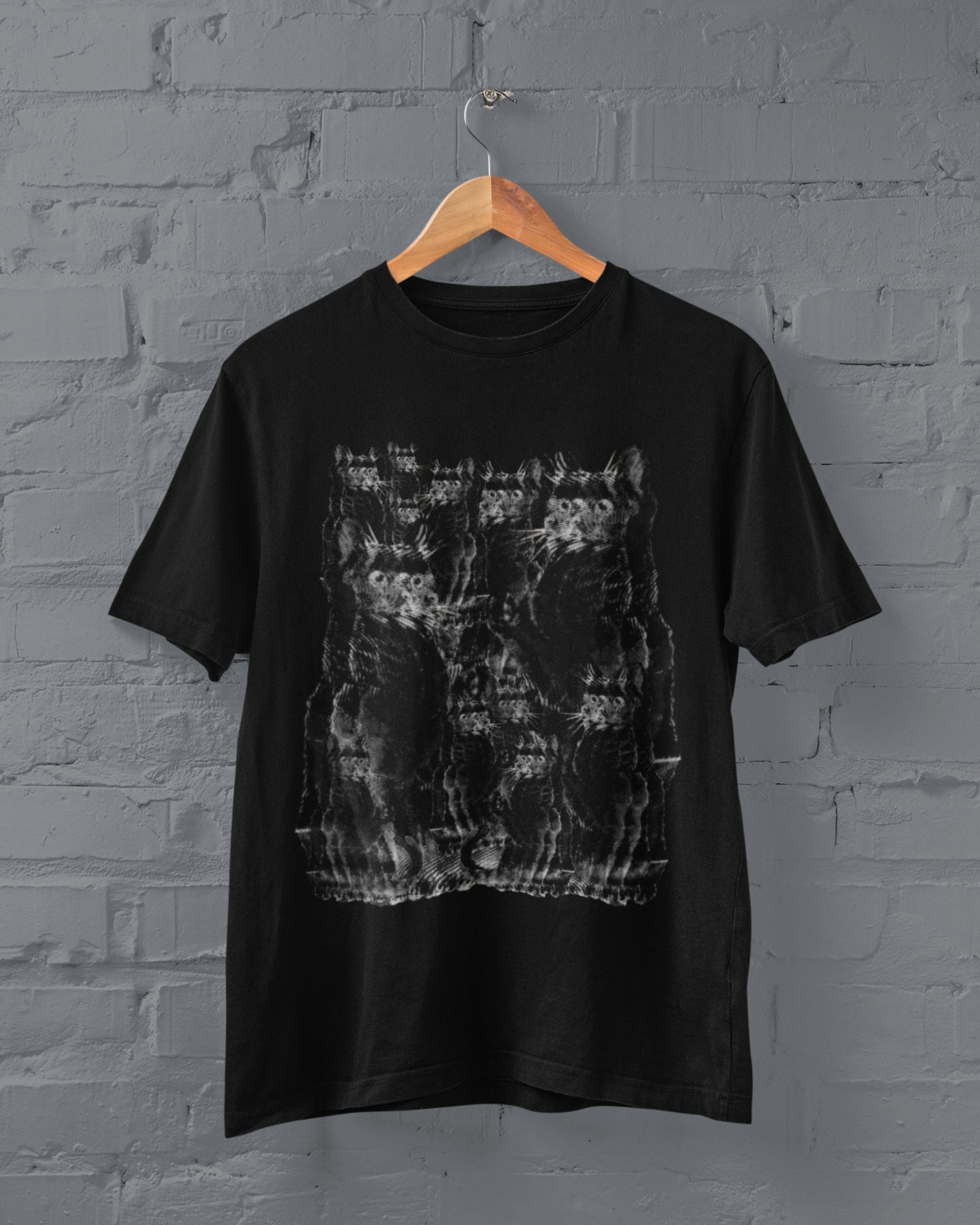 Goth Cat Shirt, Weirdcore Clowncore Clothing, Weird Cats Tshirts ...