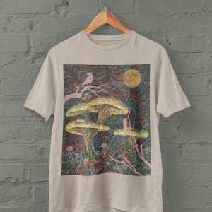 Mushroom Crow Gothic Weirdcore Shirt, Original Abstract Art Tshirt, Y2K ...