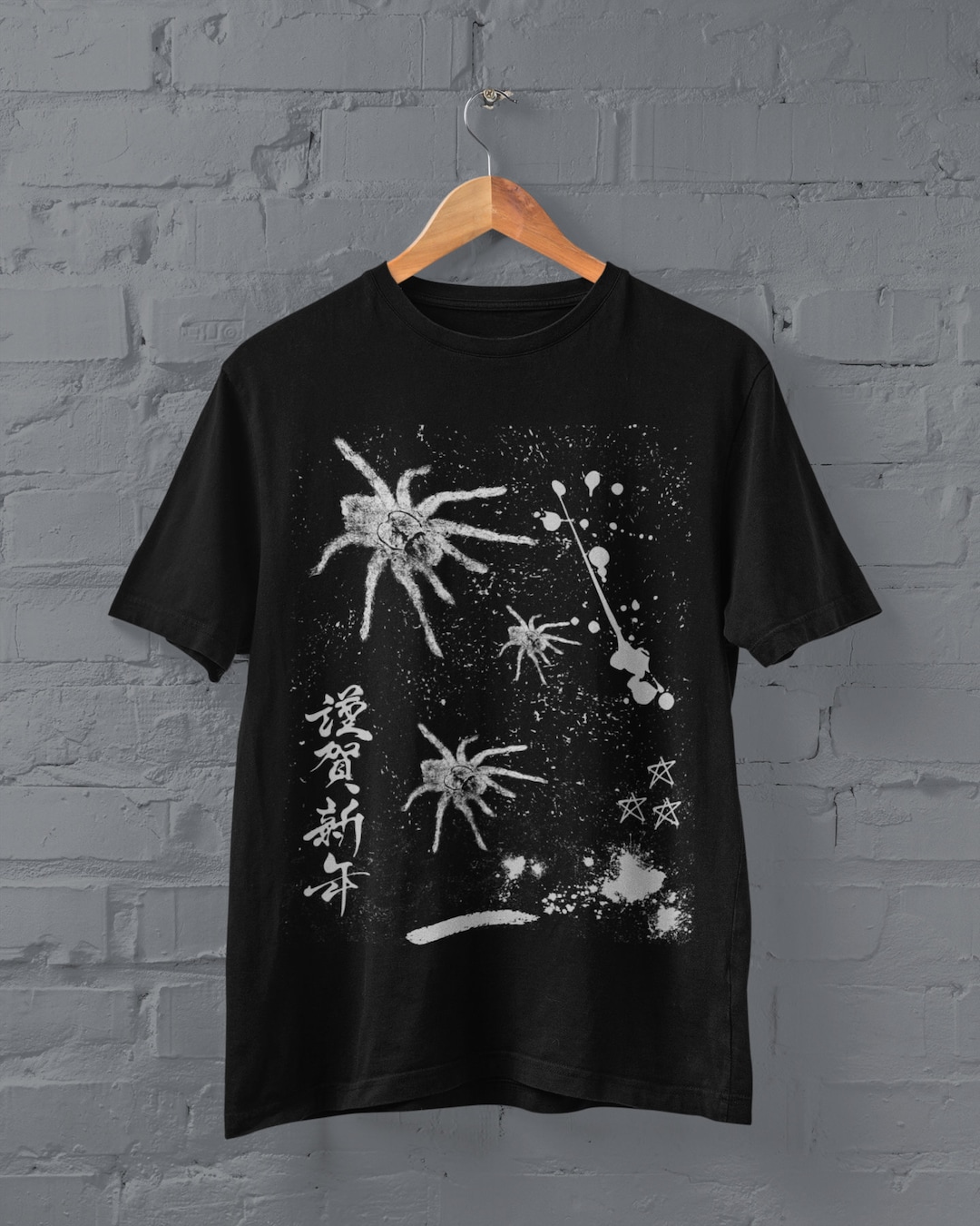 Y2K Spider Shirt, Alt Clothing,y2k Grunge, Cyberpunk Streetwear, Grunge ...