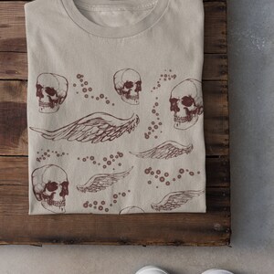 Skulls Grunge Shirt,weirdcore Clothing,pastel Goth Clothing,strange ...