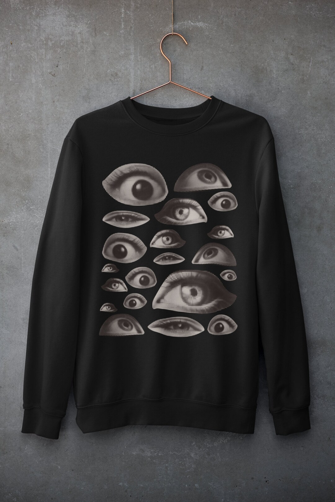 Eyes Sweatshirt,clowncore Clothing,y2k Clothing,weirdcore,dreamcore ...