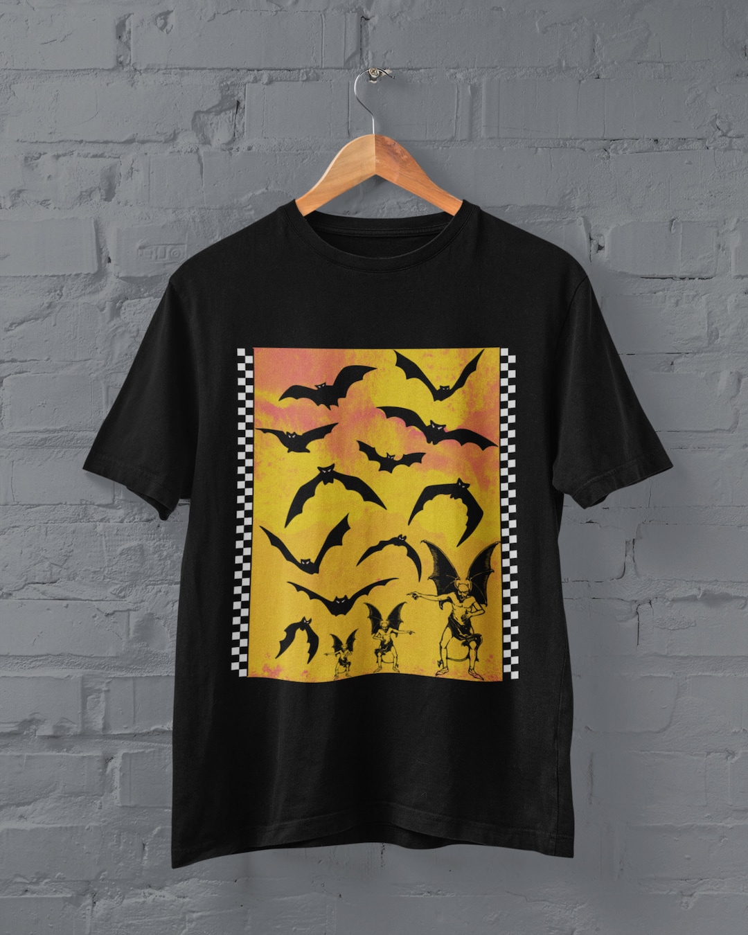 Devil Bats Tshirt, Demon Tshirt, Alt Clothing, Goth Clothing, Horror ...