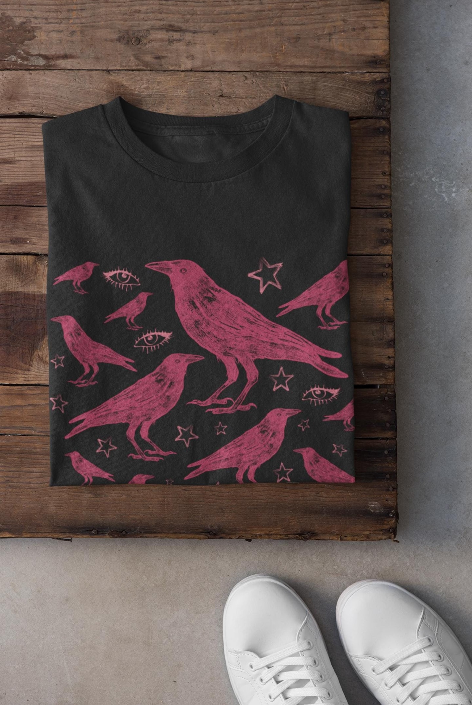 Gothic Cottagecore Raven Shirt,weirdcore Y2K Crow Tshirt,alt Clothing ...