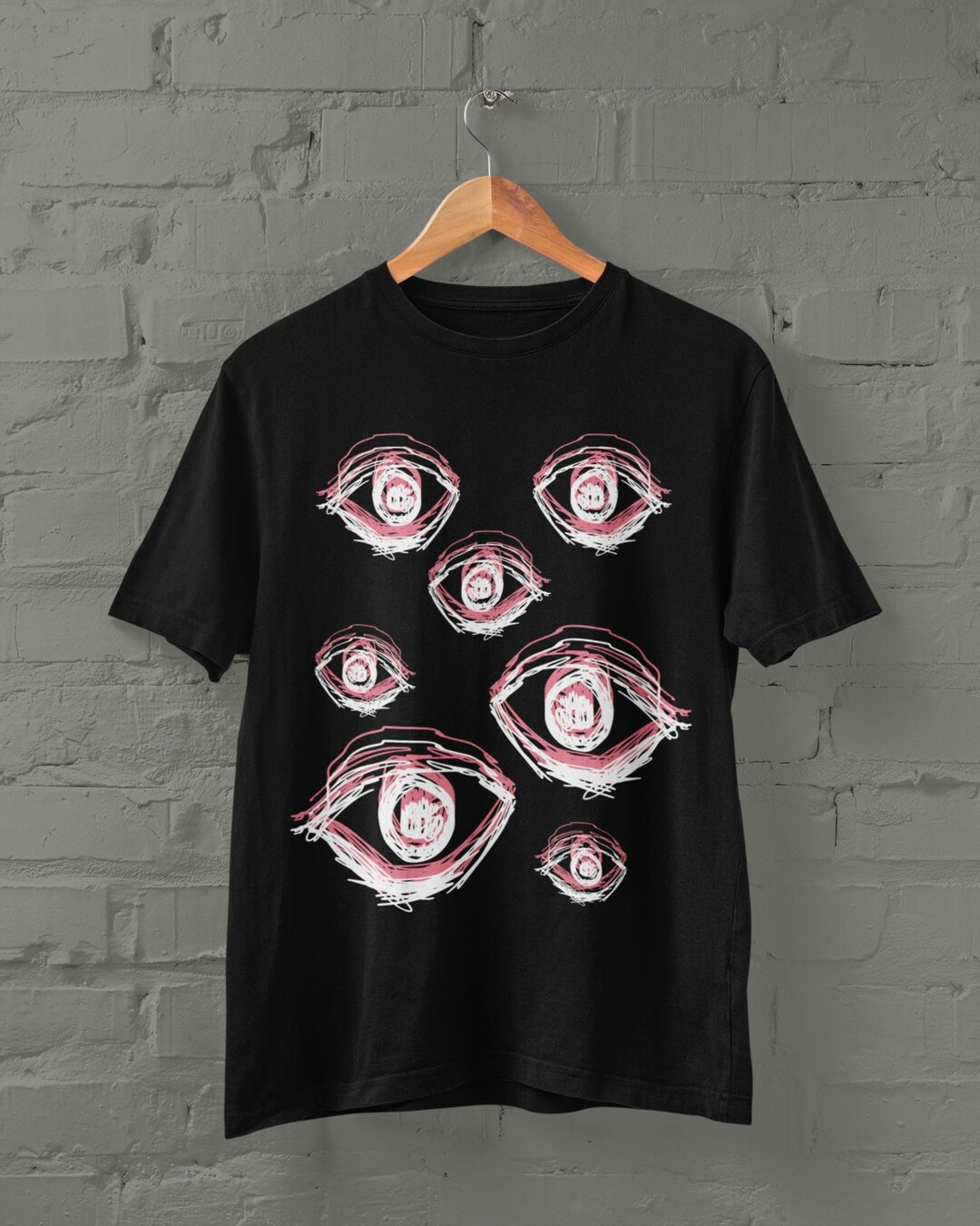 Punk Grunge Eyes Shirt, Pastel Goth Y2k Clothing, Alternative Strange ...