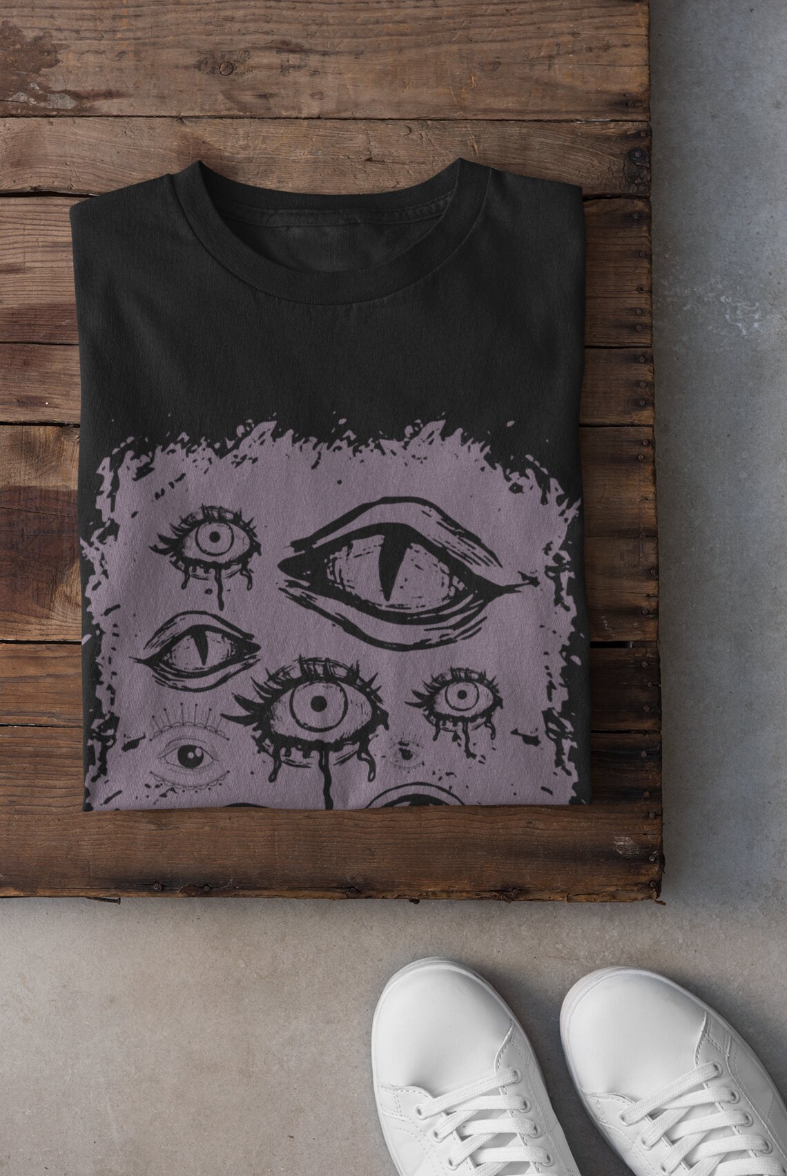 Grunge Eyeballs T Shirt,alt Clothing,mall Goth,weirdcore,pastel Goth ...