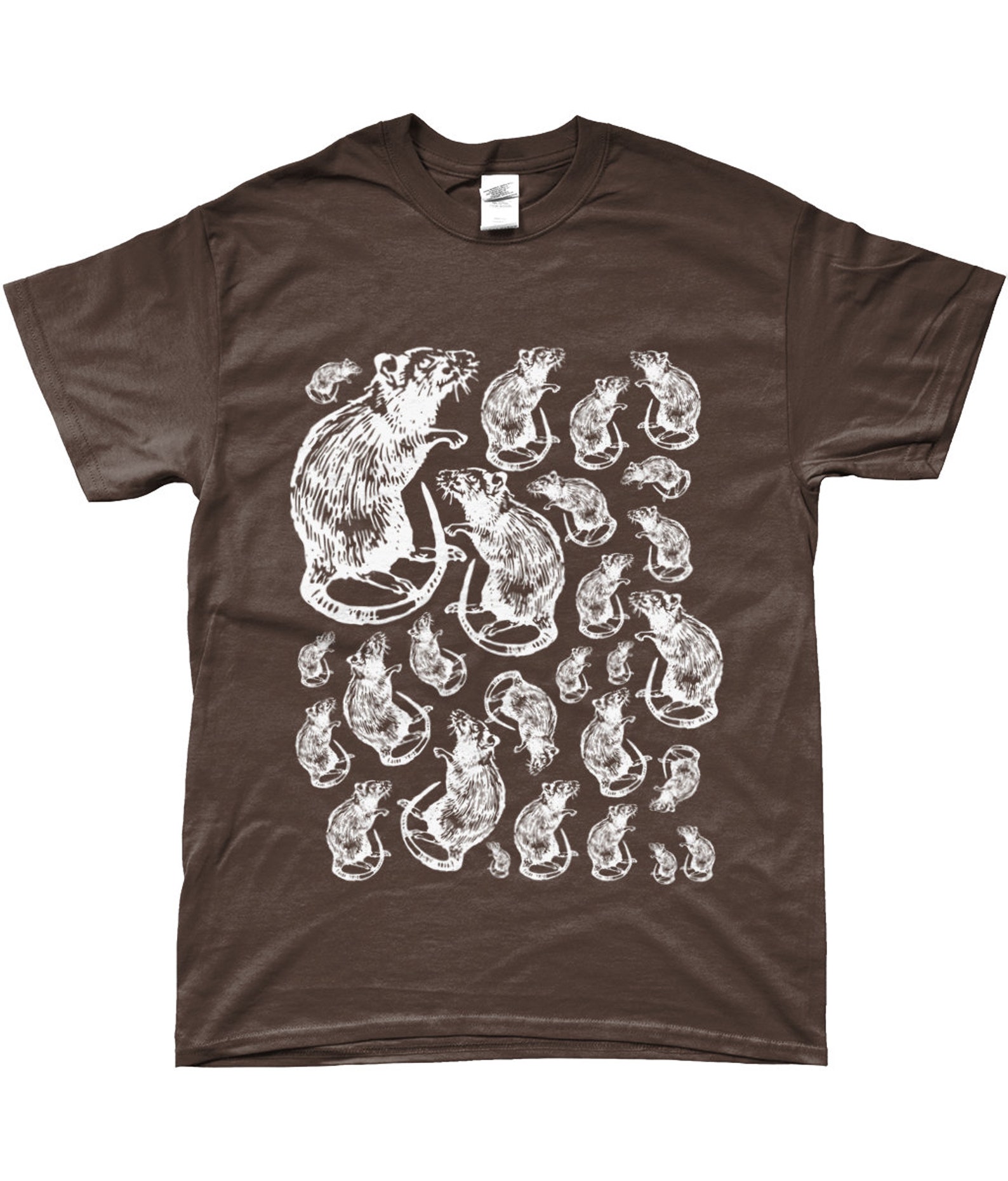 Rat T Shirt, Rat Lover Gift, Goth, Punk, Skull, Occult, Satanic, Mall ...
