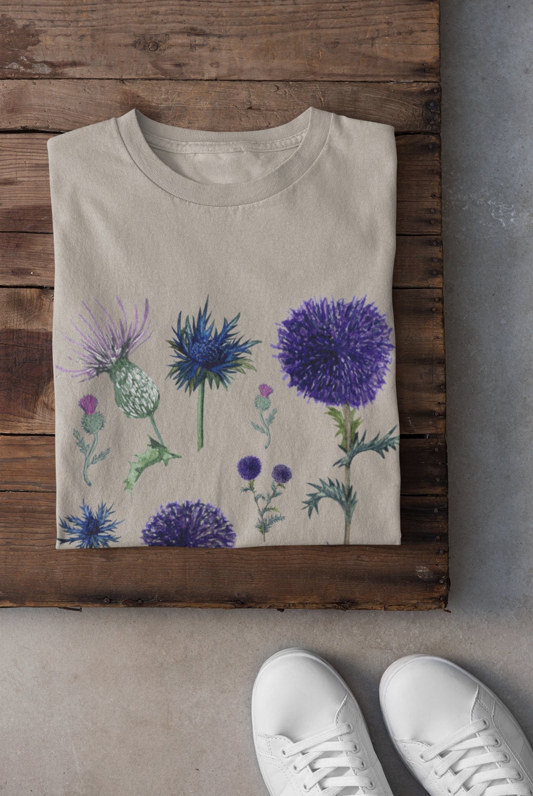 Thistles Botanical Shirt, Wildflower Shirt, Garden Shirt, Wildflower ...
