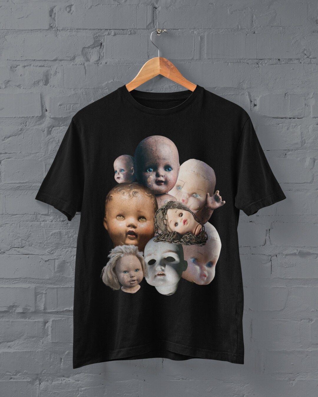 Creepy Vintage Doll Head Shirt, Halloween Every Day, Alt Clothing ...