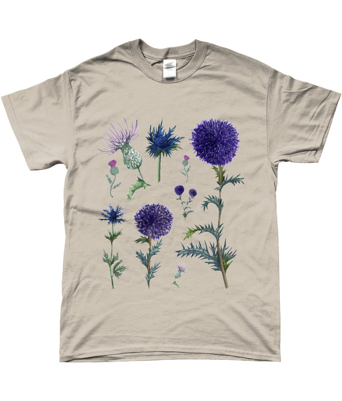 Thistles Botanical Shirt, Wildflower Shirt, Garden Shirt, Wildflower ...