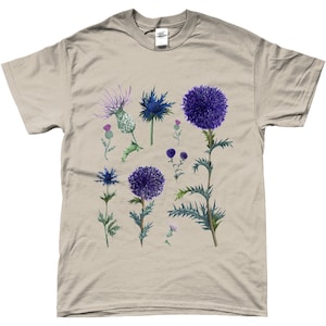 Thistles Botanical Shirt, Wildflower Shirt, Garden Shirt, Wildflower ...