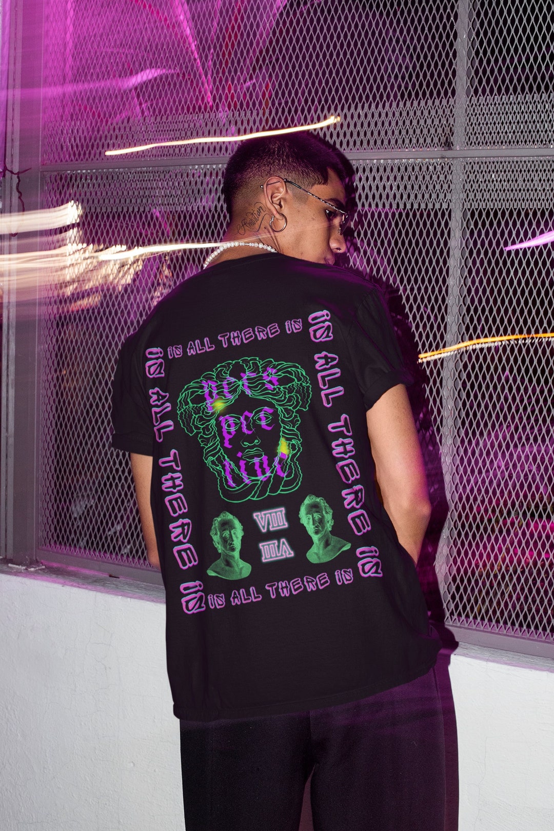 Grunge T Shirt,unisex Back Print T Shirt, Abstract Graphic Tee ...