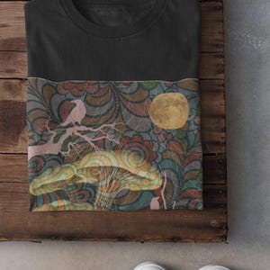 Mushroom Crow Gothic Weirdcore Shirt, Original Abstract Art Tshirt, Y2K ...