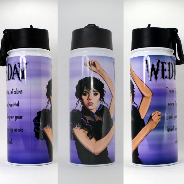 Wednesday Addams Water Bottle - Etsy