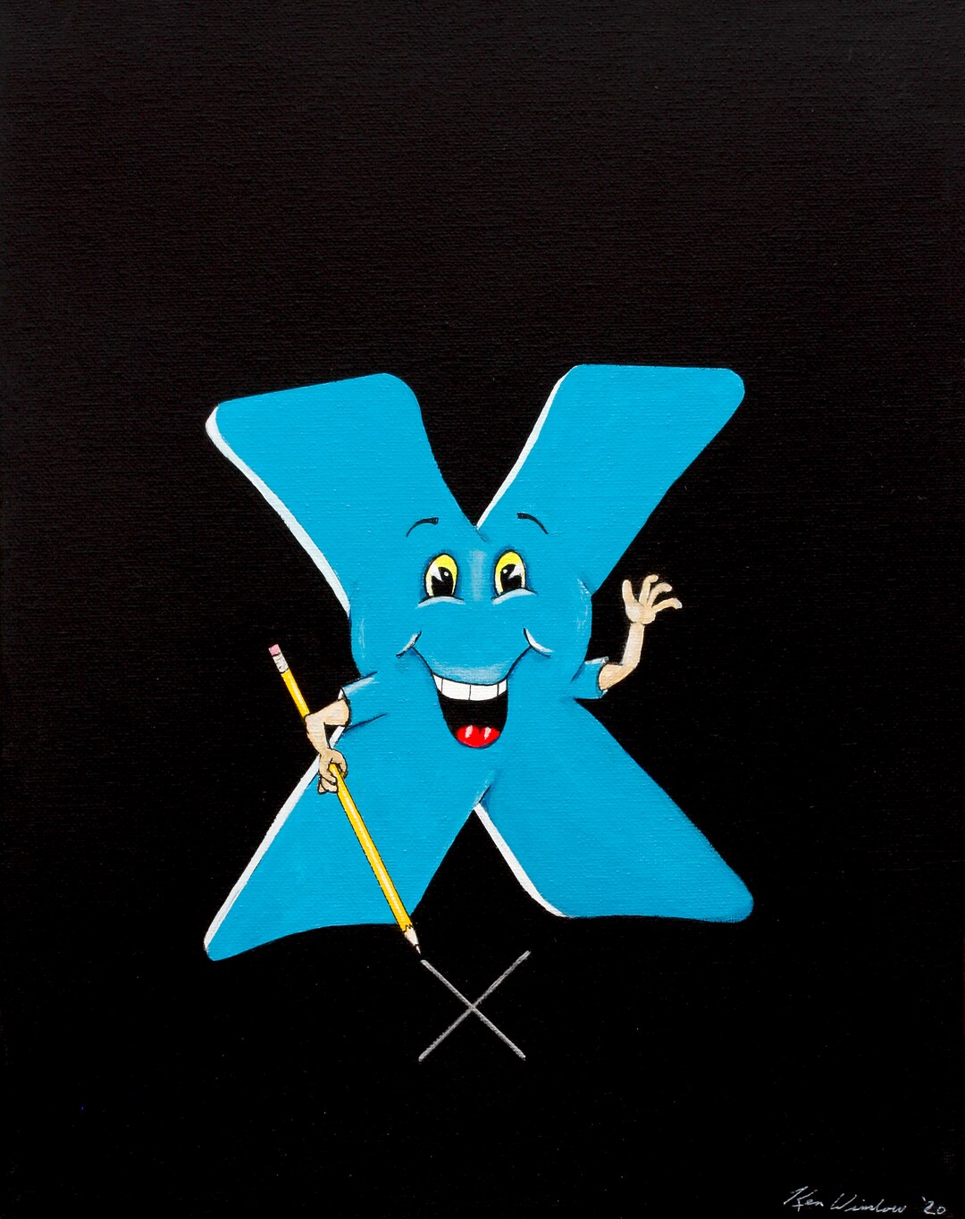 X, Alphabet, Letters, Vowels, Animated, Kids, Bedroom Prints, Cartoon ...