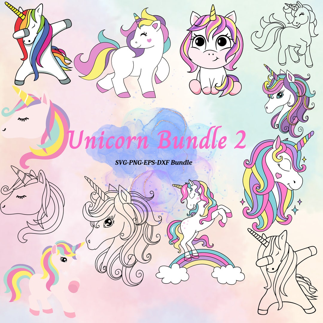 22 Unicorn SVG ESP PNG Dxf Cutfiles - Etsy
