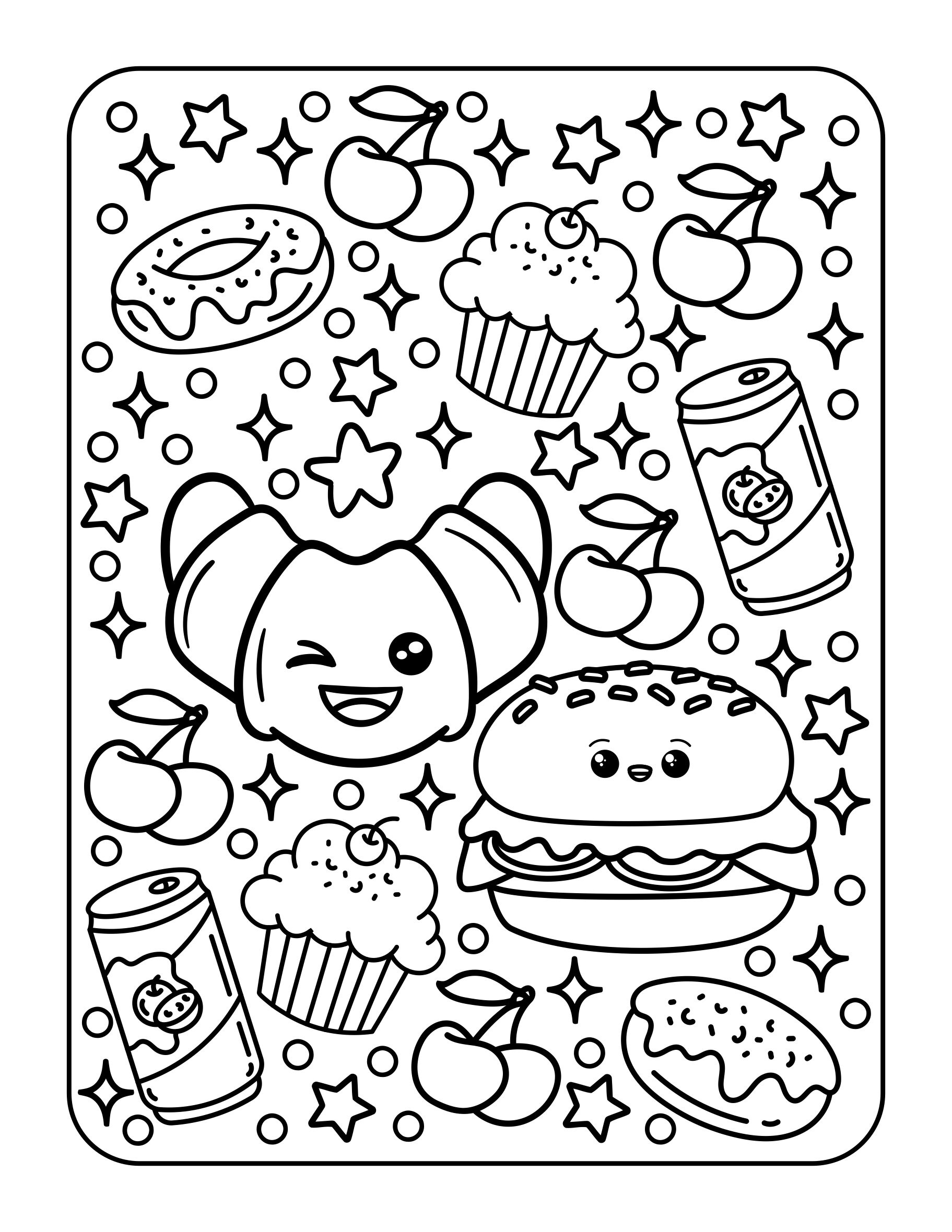 Cute Colouring Book Pages (printable) - Etsy