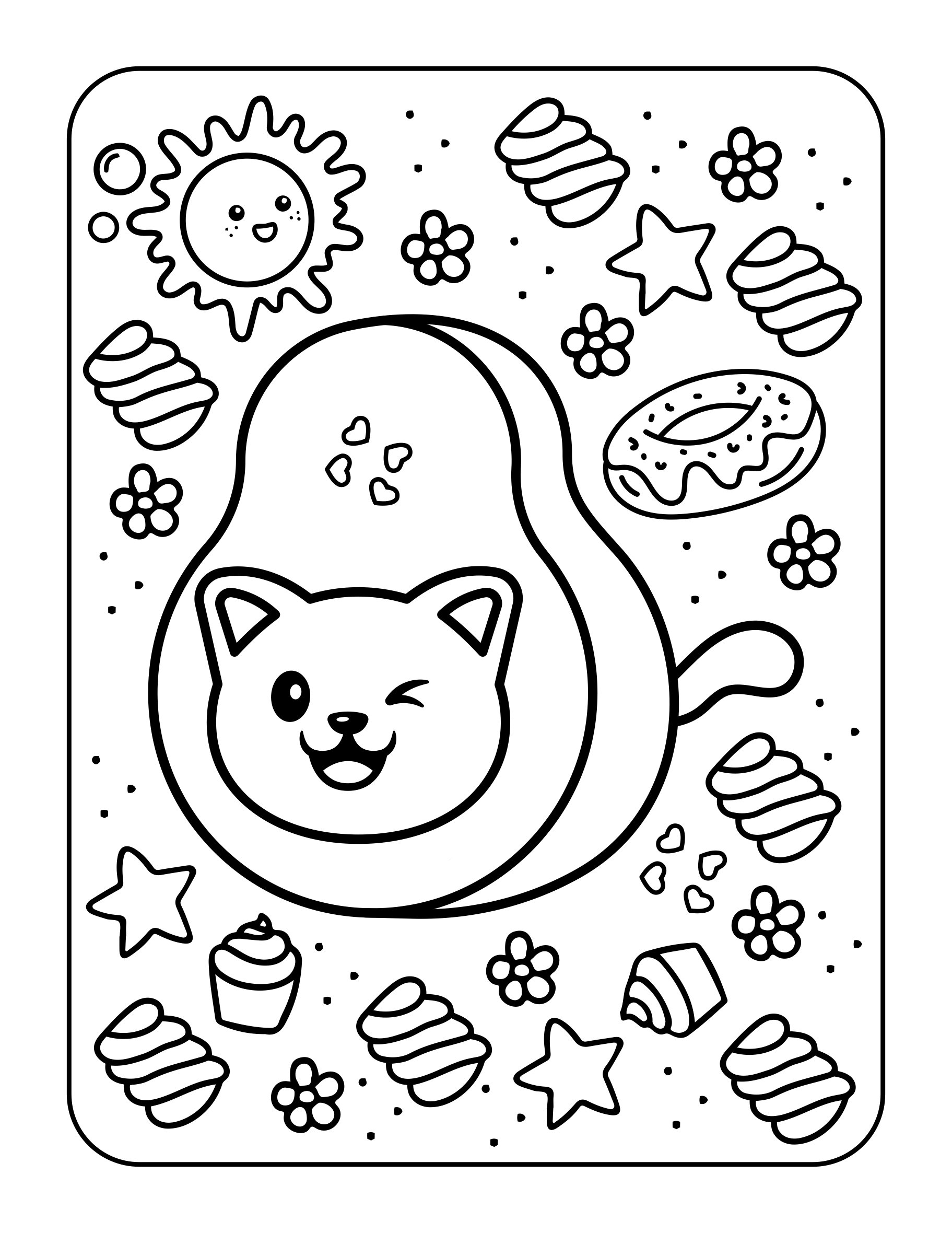 Cute Colouring Book Pages (printable) - Etsy