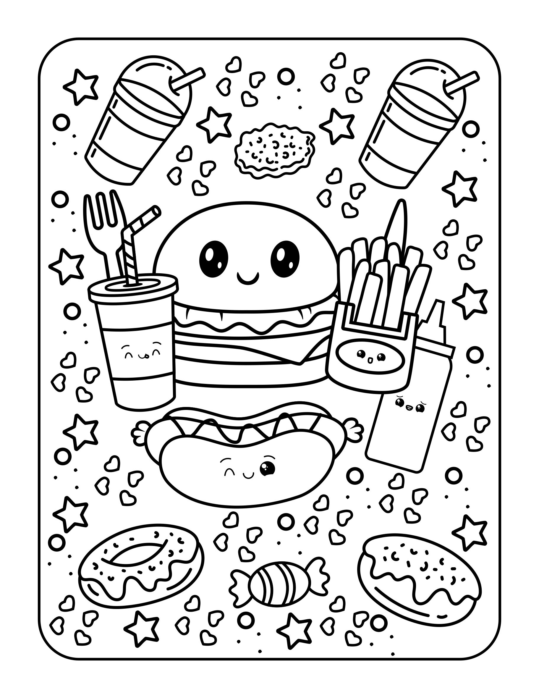 Cute Colouring Book Pages (printable) - Etsy