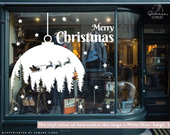 Peeping Santa Window Sticker. Christmas Window Decoration - Etsy UK