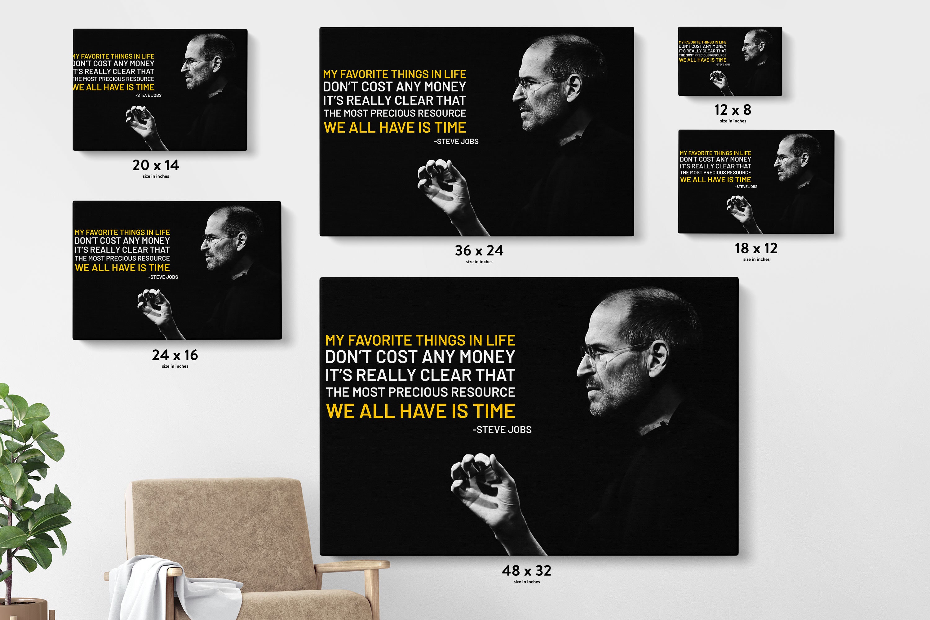 Steve Jobs Poster Steve Jobs Quotes Wall Hangings Framed - Etsy