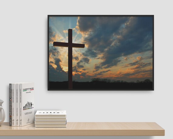 Jesus Cross Poster Jesus Cross Canvas Cross Canvas Framed | Etsy
