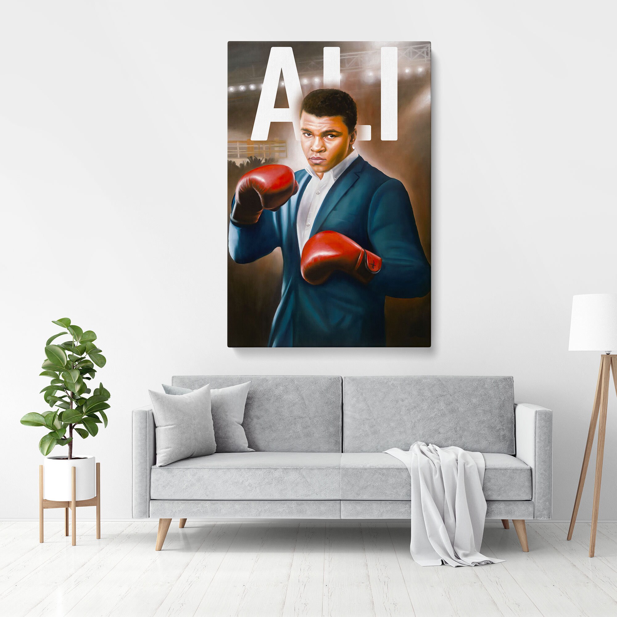 Muhammad Ali Oil Painting Photo Print Canvas Legend Iconic - Etsy