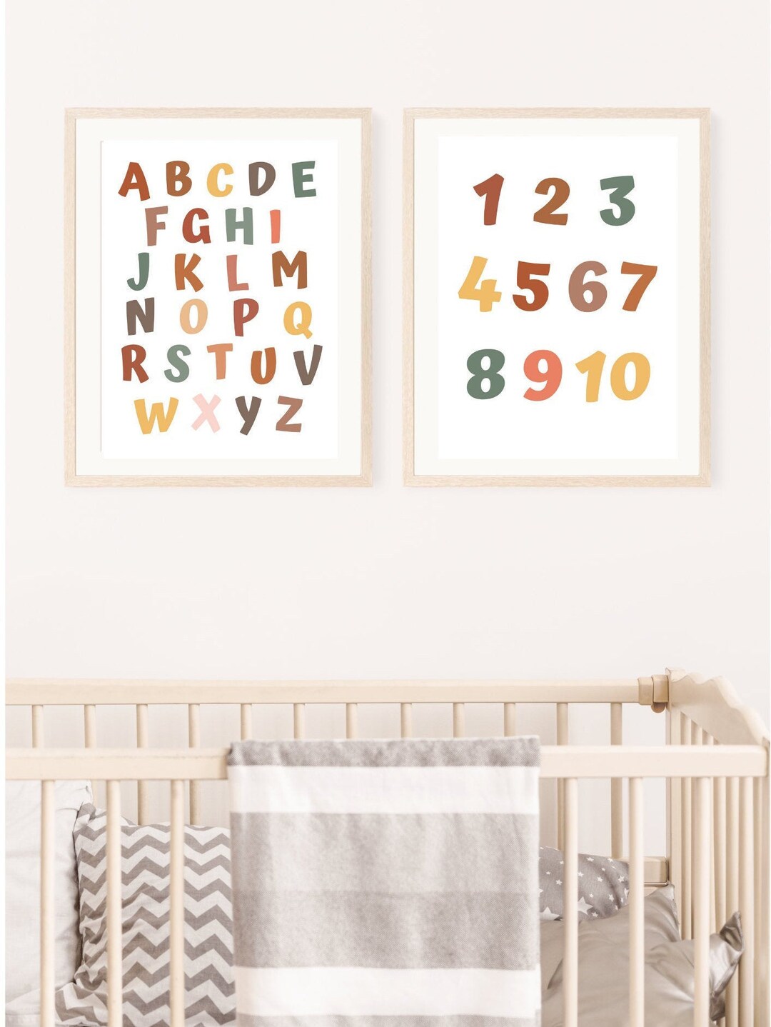Nursey Playroom Alphabet Letters and Numbers. Home Schooling - Etsy