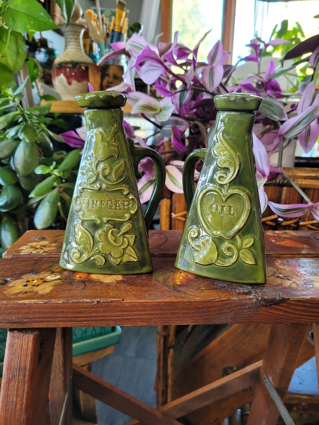 Oil and Vinegar Mini Decanters Pair - Etsy