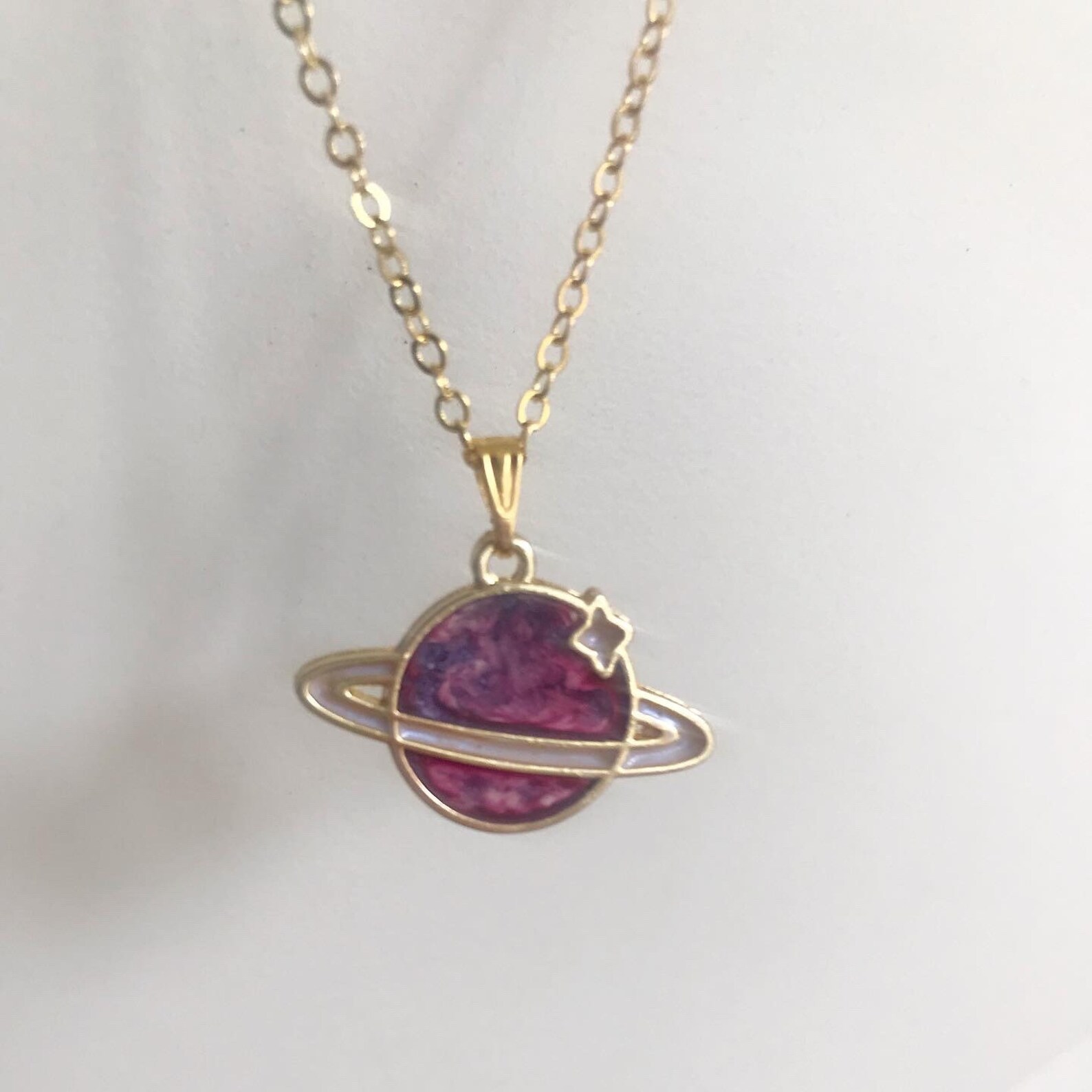 Saturn Planet Handmade Resin Charm Iridescent Glitter - Etsy UK