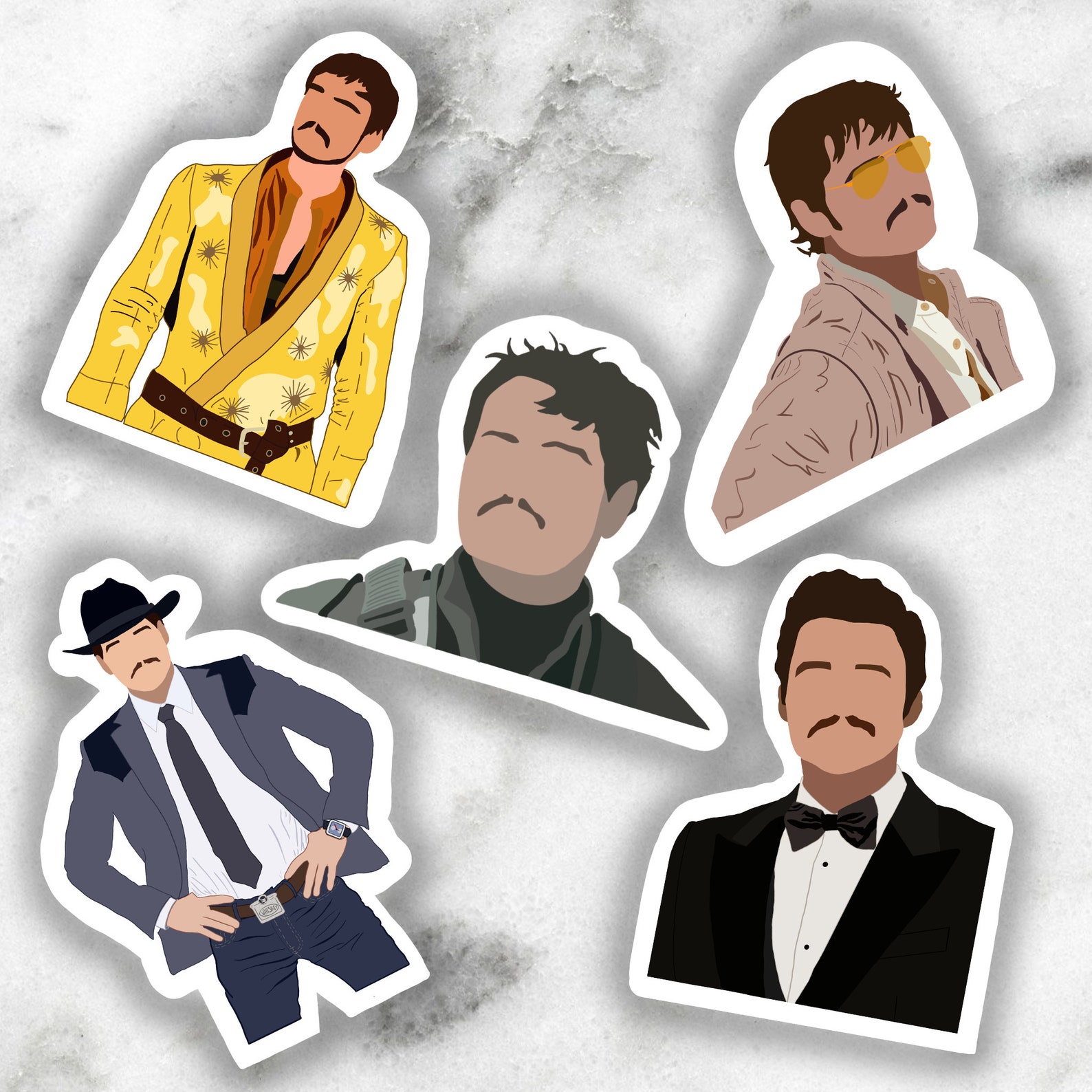 Paquete de pegatinas de Pedro Pascal - Etsy España