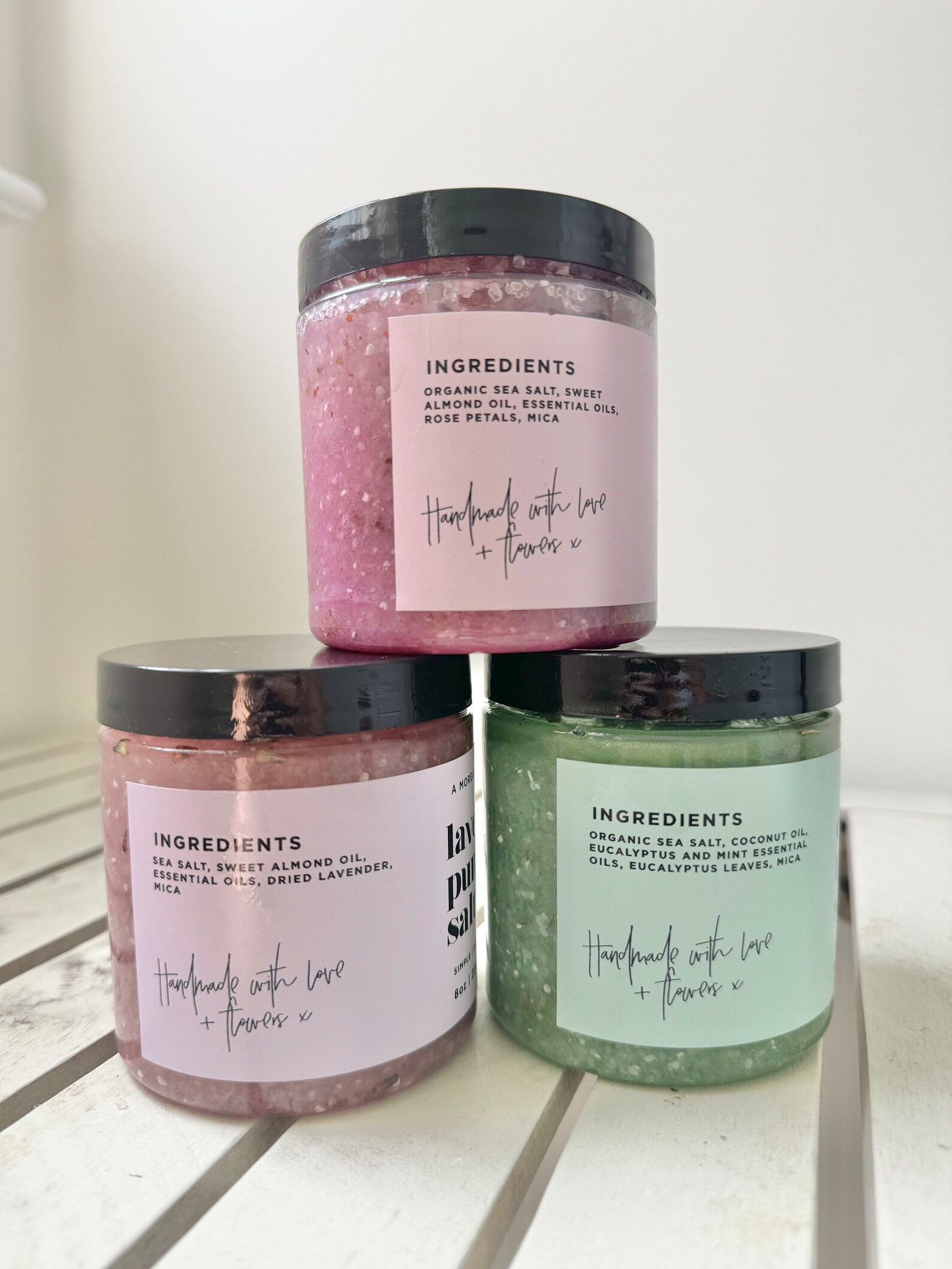 Eucalyptus Mint Salt Body Scrub | Handmade Floral Bath Scrub (8 Oz) - Etsy