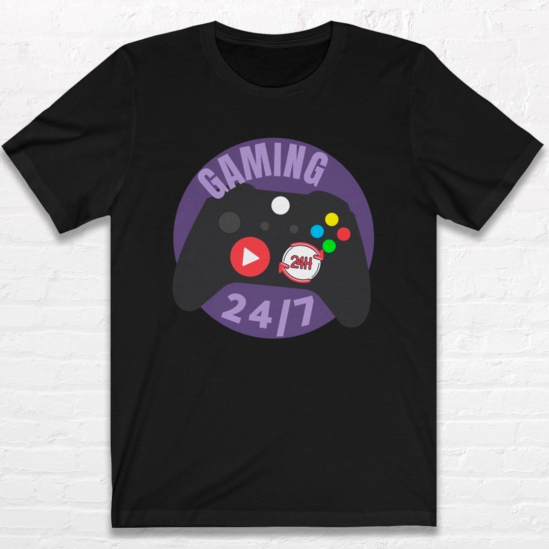 Gaming T-shirt, Gaming 24/7, Video Games Tee, Gamer Tshirt, Gift for ...
