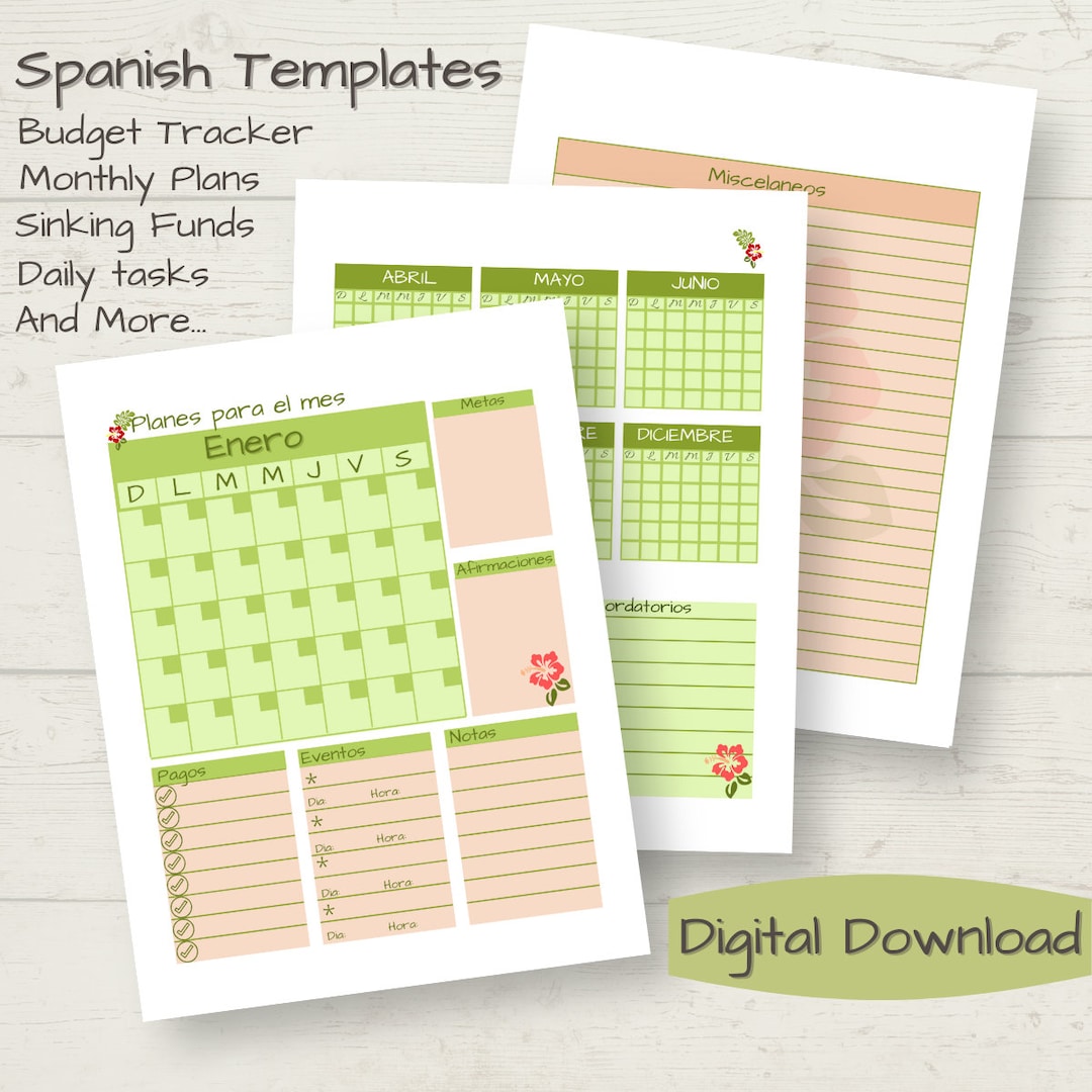 Spanish Templates for Your Daily Tasks - Etsy