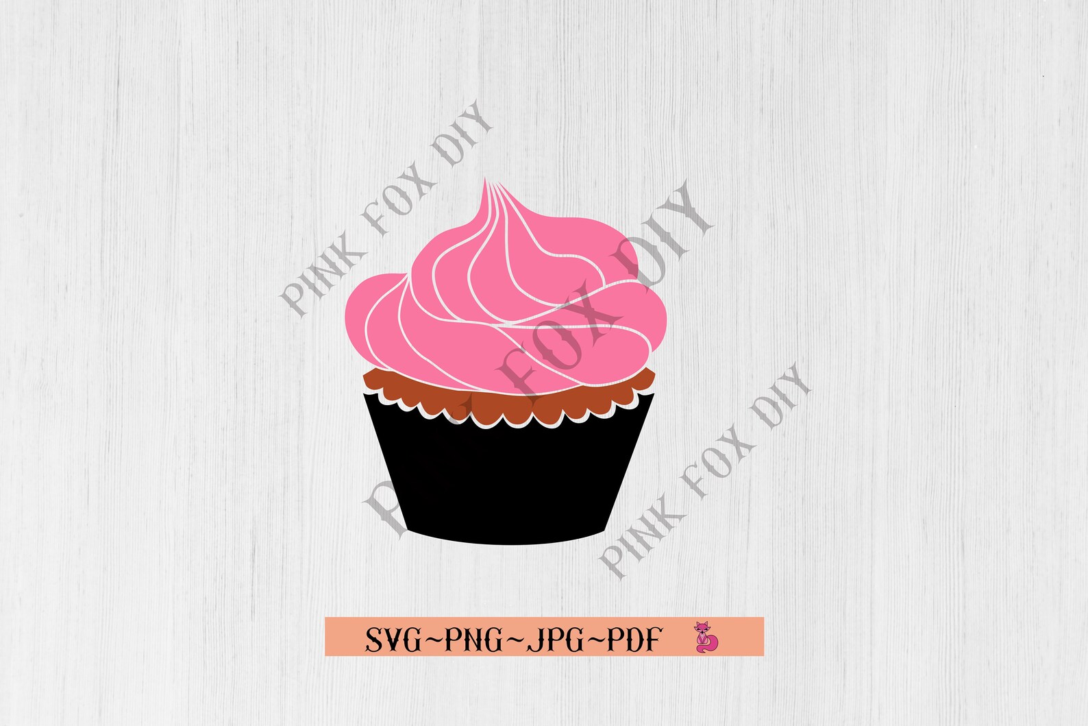 Cupcake Digital Files Svg Png Jpg Pdf for Cricut for Creating | Etsy
