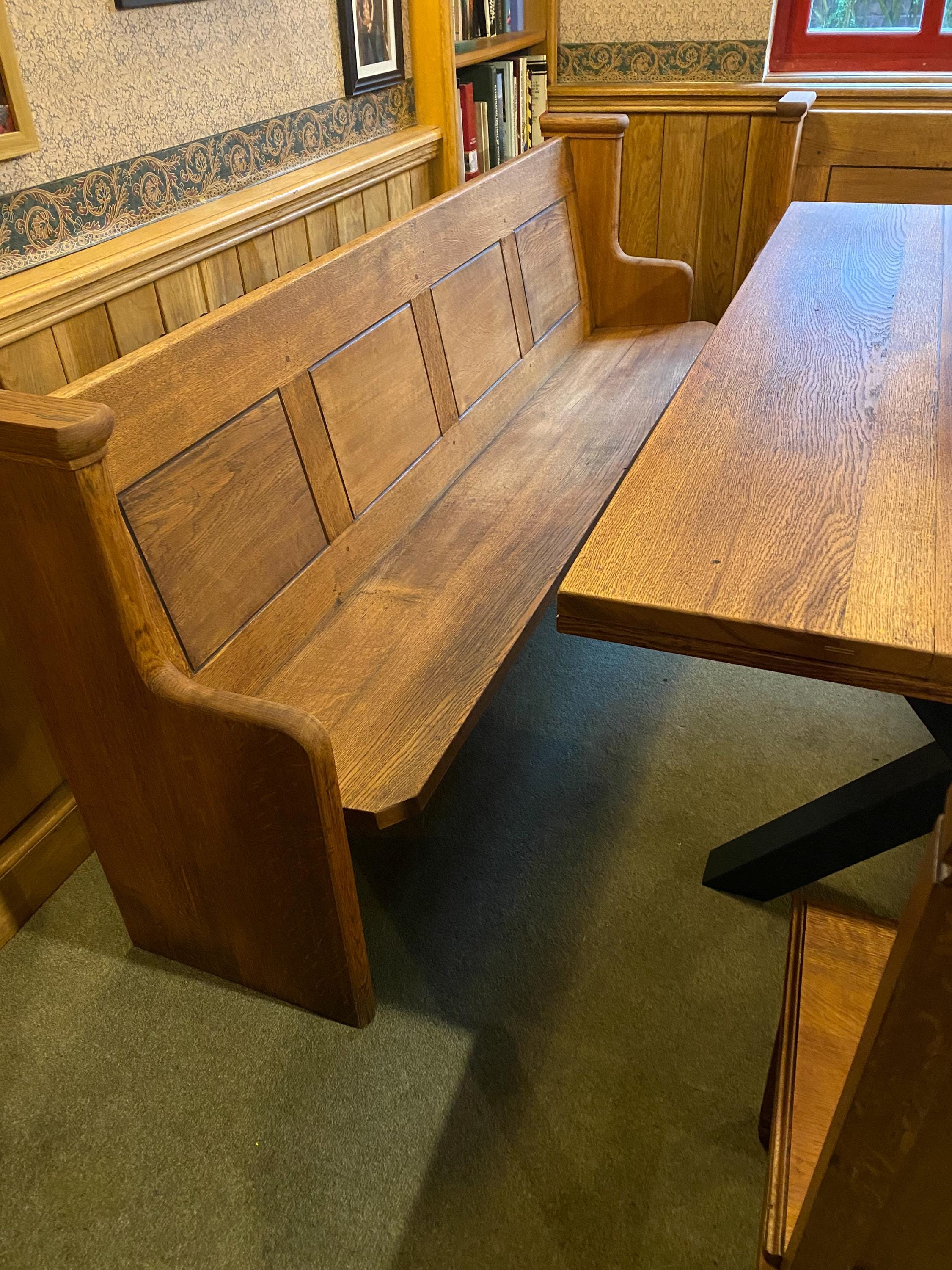 Oak Pew, Dining Table and Bench. All Made From Matching Reclaimed Pews ...