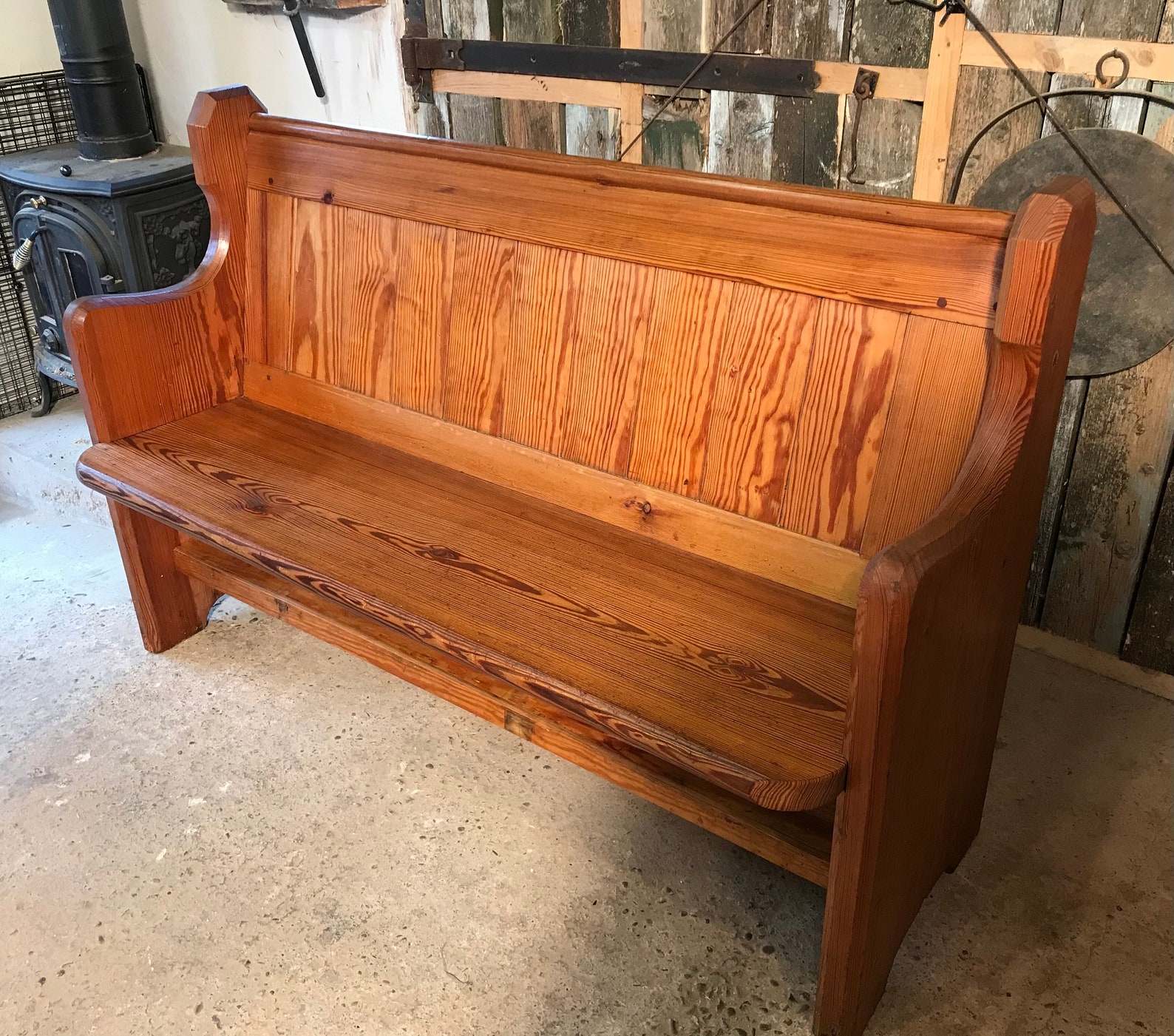 Church Pew / Bench With Optional Storage Extras. Antique. - Etsy