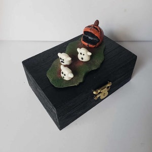 Spooky Jewelry Box: Polymer Clay Pumpkin, Ghosts, Halloween Decor - Etsy