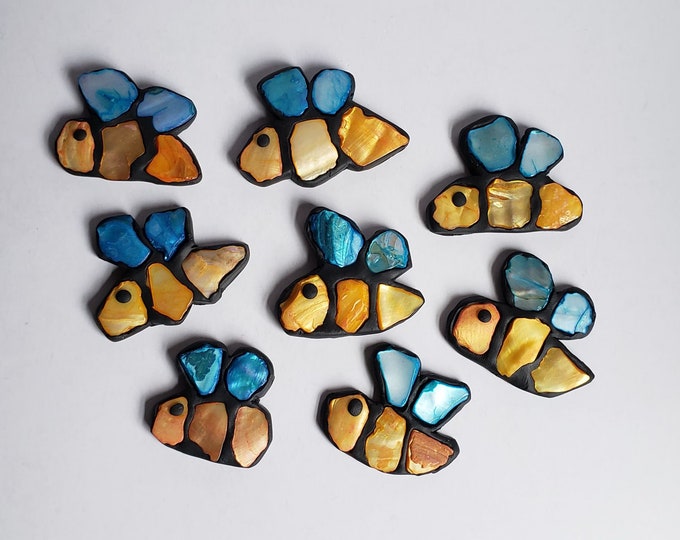 Mosaic Bee Magnets, Cute Bee Fridge Magnets, Unique Locker Magnets ...
