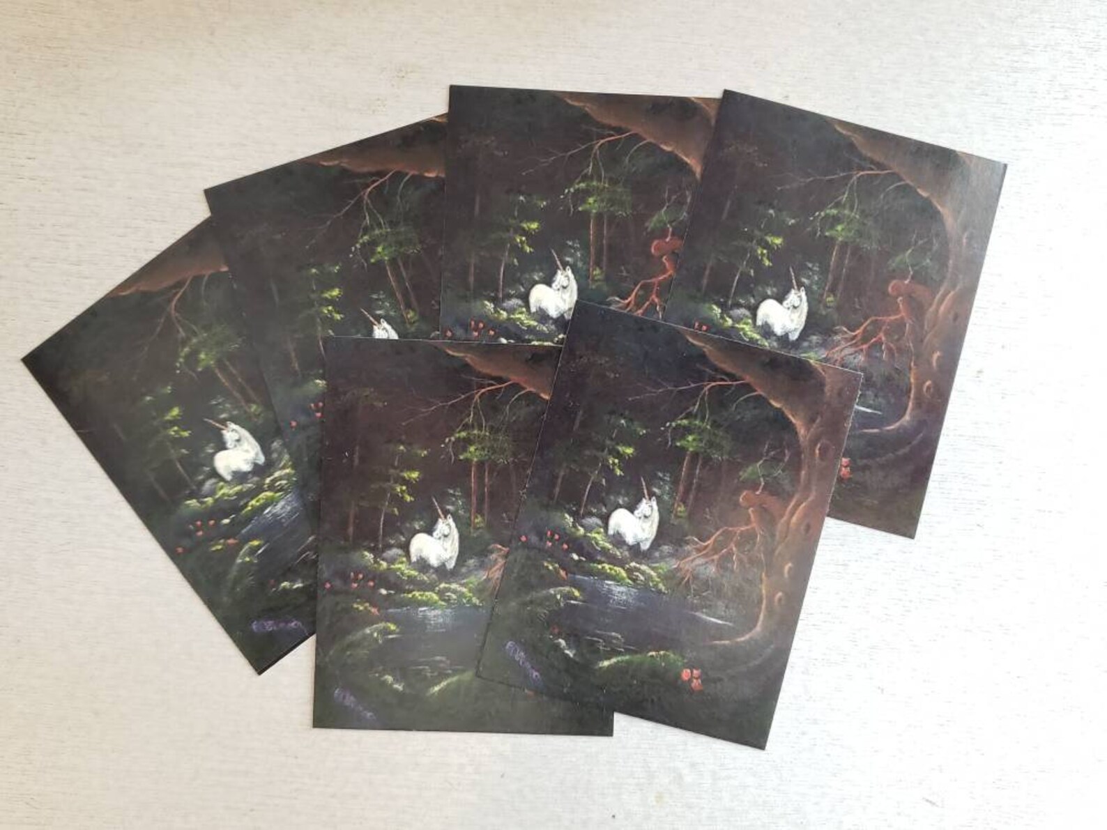 Unicorn Forest Sticker, Mythical Creature, Cryptid Artwork, Fantasy ...