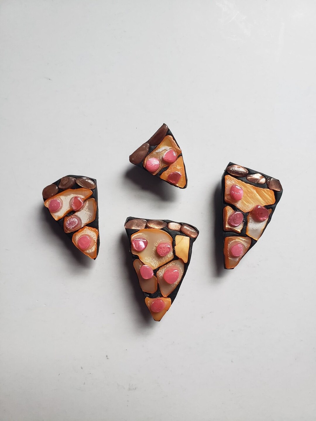 Mosaic Pizza Magnet Pepperoni Pizza Fridge Magnet Unique - Etsy